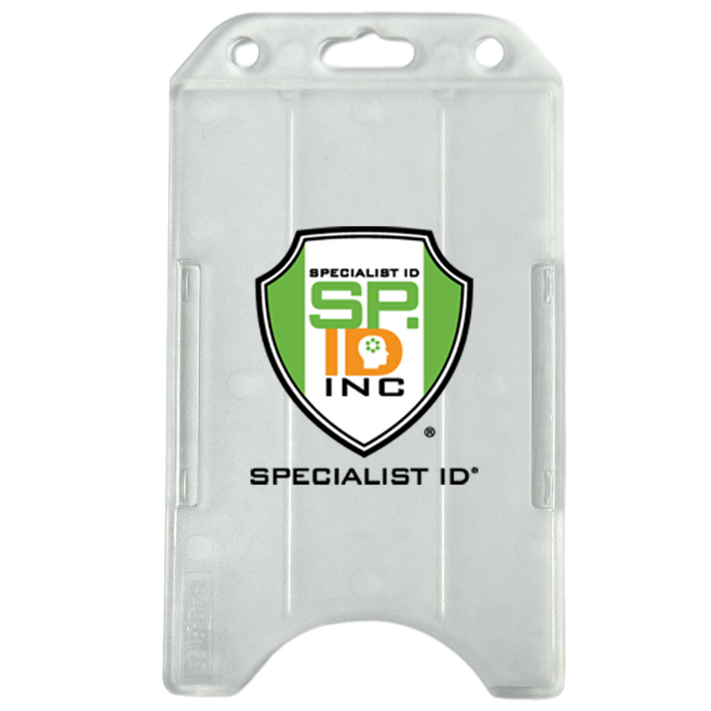 Custom Vertical Open Faced Plastic ID Badge Holder (1840-816X) - Upload ...