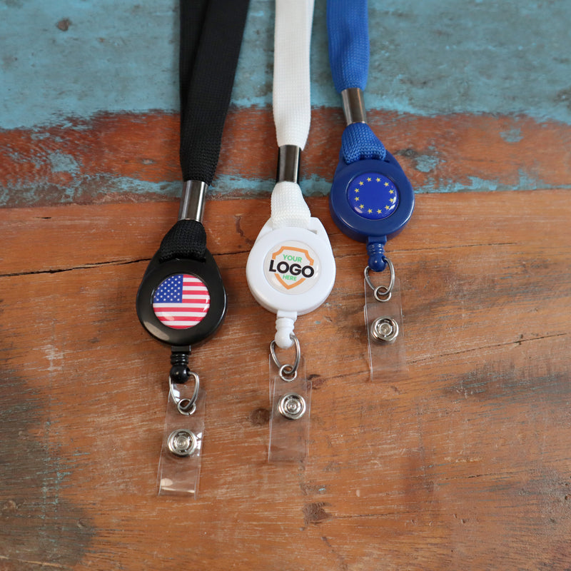 Breakaway Lanyard with Custom Badge Reel Combo - Add Your Logo to ...