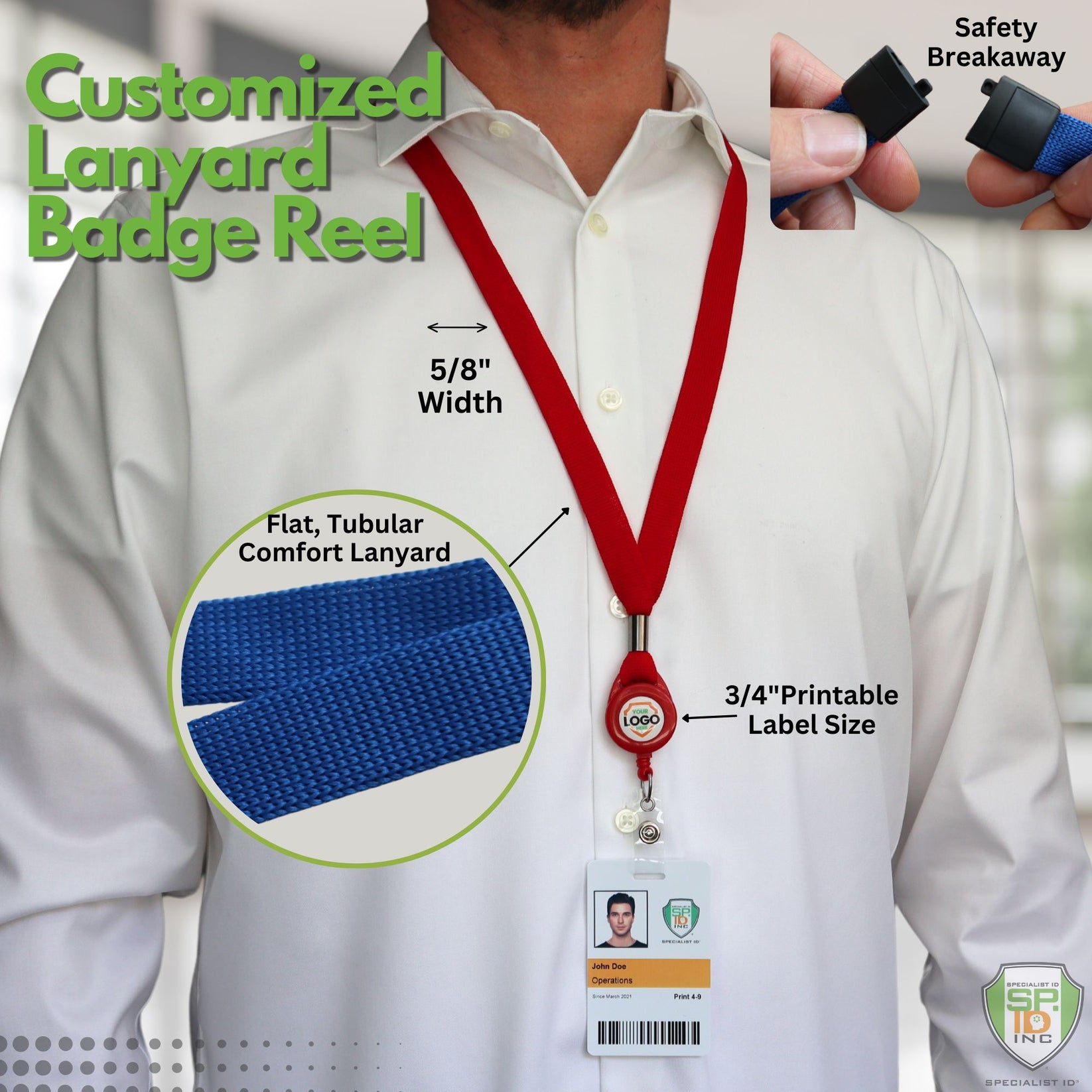 Custom Breakaway Lanyard and Badge Reel Combo | SpecialistID.com