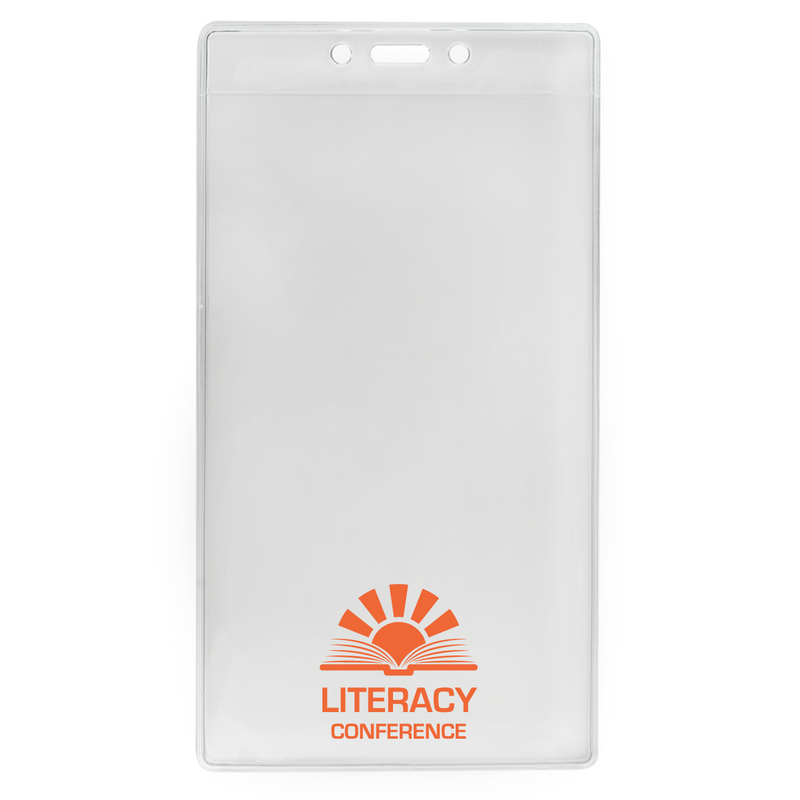 Customizable 4 X 7 Clear Vertical Large Event Badge Holder (306-4258 ...