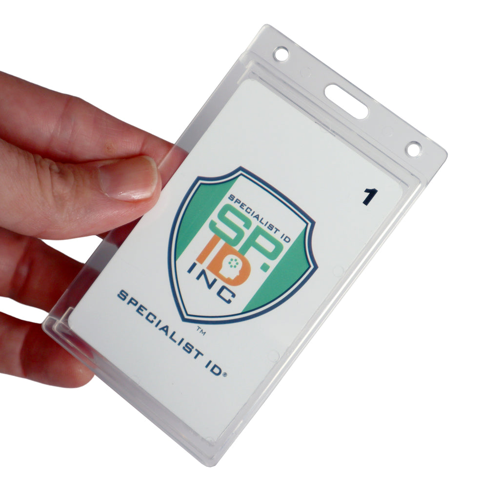 Crystal Clear Vertical Badge Holder (726-CSN) – SpecialistID.com
