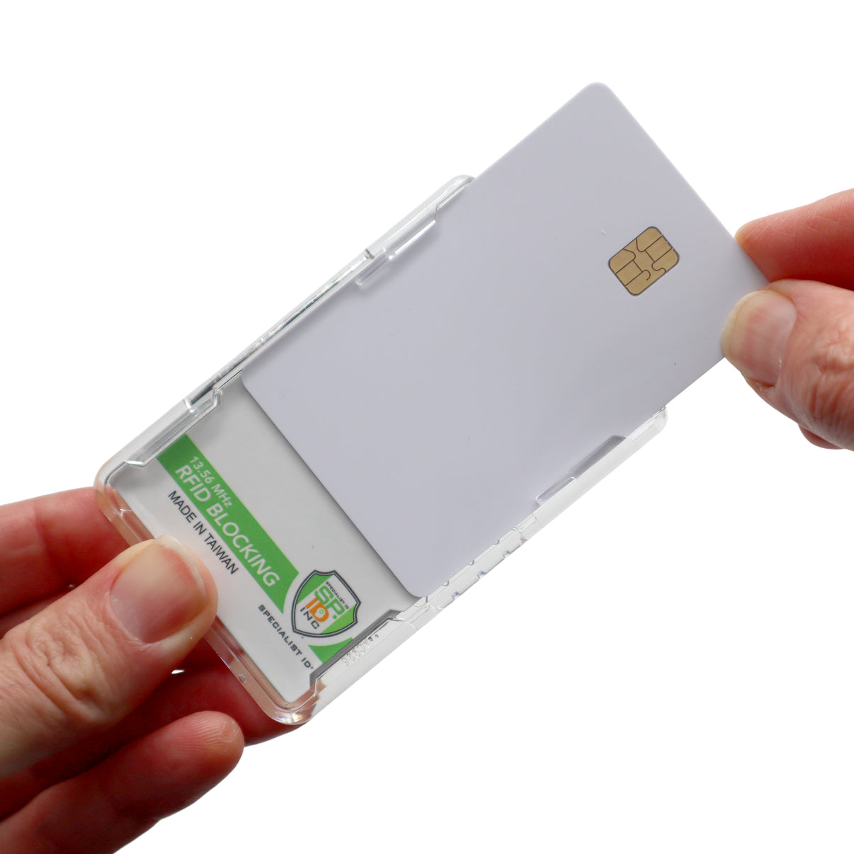 Dual RFID Blocking Badge Holder Vertical | Specialist ID – Clear ...