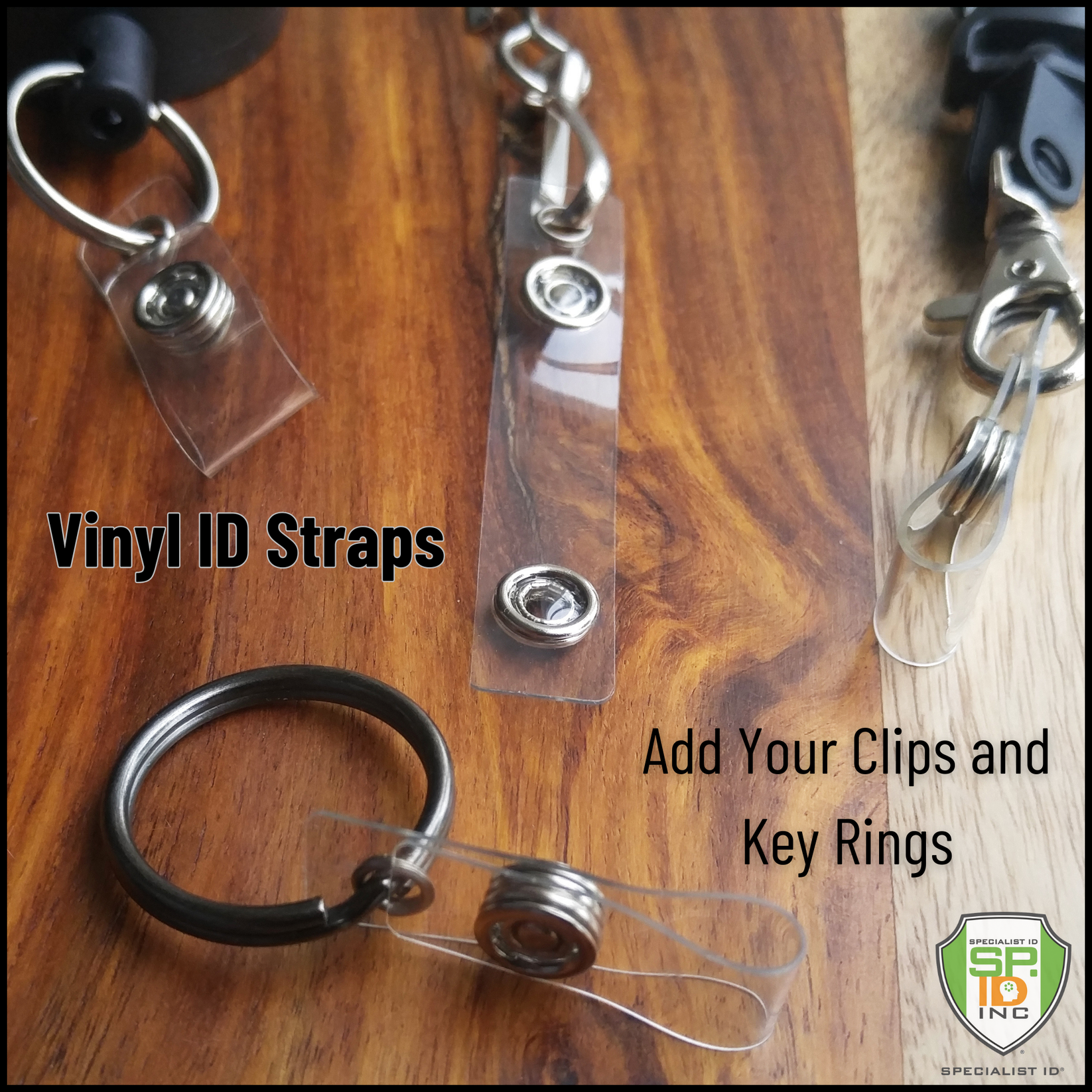 Clear Vinyl Strap Clip 2.75in Key Ring Adapter (2120-1250 ...