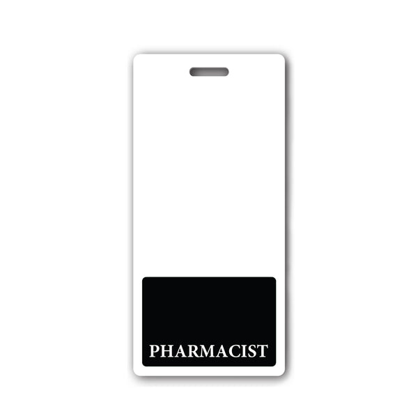 Pharmacist Badge Buddy - Vertical Black | Specialist ID – SpecialistID.com