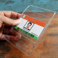 Vinyl Pocket Protector with ID Badge Window Horizontal Vertical (PPL63X ...