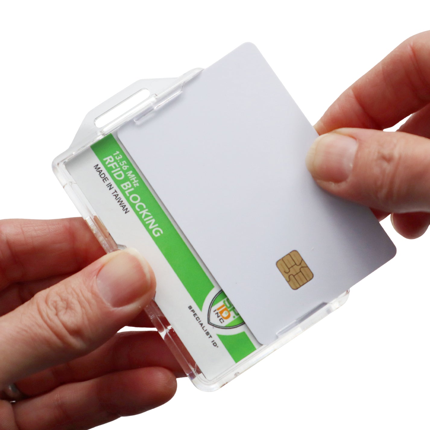Dual RFID Blocking Badge Holder Vertical | Specialist ID – Clear ...