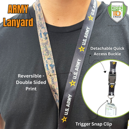 Officially Licensed Military Lanyard Badge Holder for Army, Navy ...