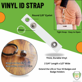 Key Ring to ID Badge Converting Vinyl Strap Clip 2120-1250 ...