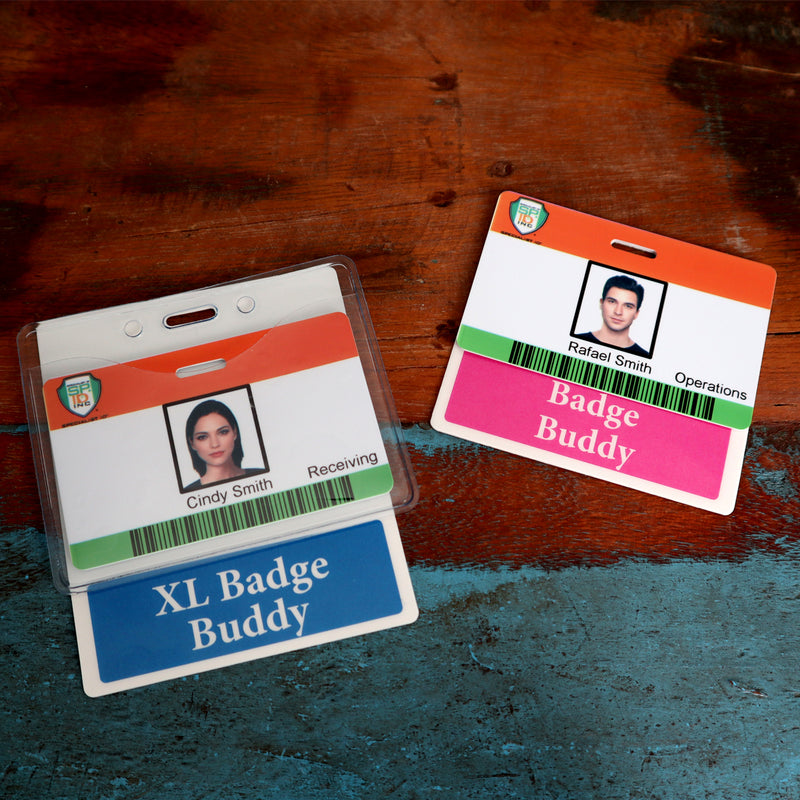 Custom Badge Buddy XL - Oversized Horizontal Printed Badge Cards ...