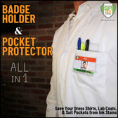 Clear Vinyl Pocket Protector With ID Badge Holder (P/N PPL63X ...