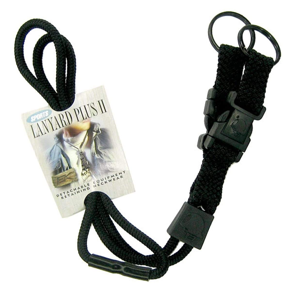 EK Black Lanyard With Two Detachable Key Rings with This nylon cord ...