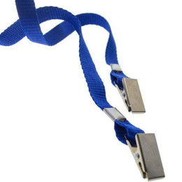 Double Clip Lanyard with 2 Bulldog Clips - Flat, Soft Material Neck ...