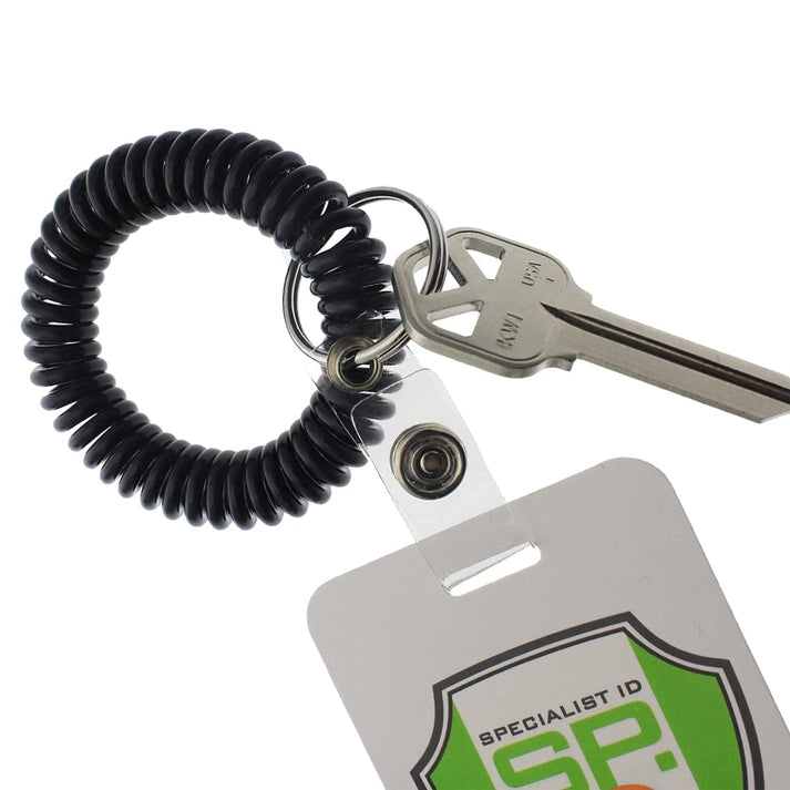 Wrist Coil Key Chain with ID Badge Clip (2140-620X) – Green ...