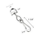 Premium Metal Swivel J Hook Clips with 1/2 Inch D Ring - Great for DIY ...